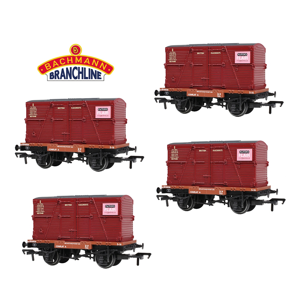 Bachmann Collectors Club - Conflat Wagon with BD Container (4PK)