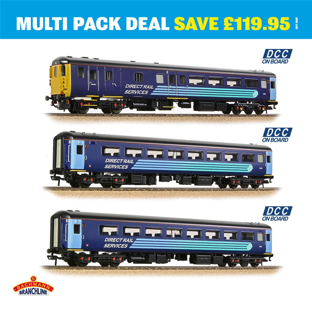 Bachmann Collectors Club - BR Mk2F DRS TSO/TSO/DBSO - DCC ON BOARD (3PK)